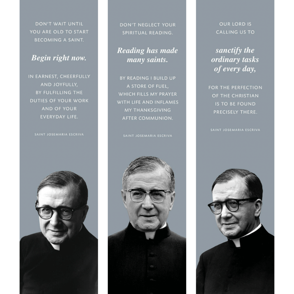 Bookmarkers: "Seeking Sanctity" Collection - St. Josemaria Institute